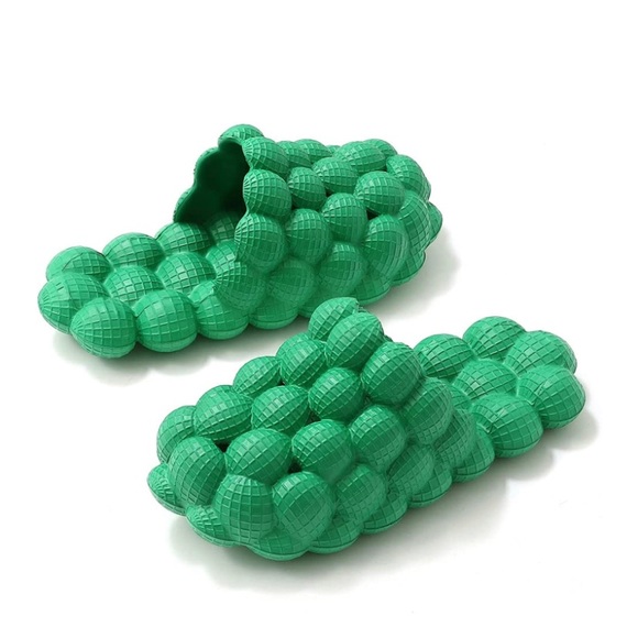 Shoes | Adult Green Bubble Slides Size 657 | Poshmark